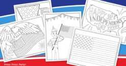 10 Free Coloring Pages of the American Flag for Kids