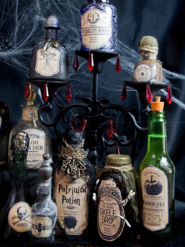 Halloween Potion Bottles DIY (& Harry Potter Potions) - Press Print Party