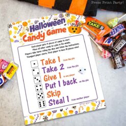 Halloween Candy Game Free Printable: Fun Candy Swap Game for kids