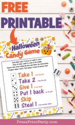 Halloween Candy Game Free Printable: Fun Candy Swap Game for kids