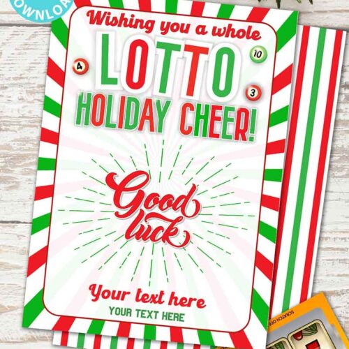 Christmas Lottery Ticket Holder, Thanks a Lotto for all you do - Press ...