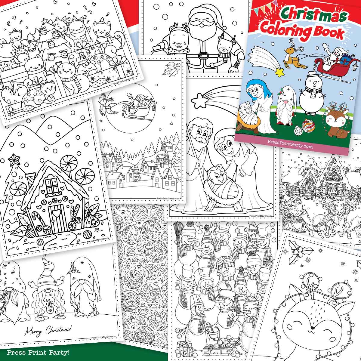 10 Free Festive Coloring Pages for Christmas Perfect for Kids - Press ...