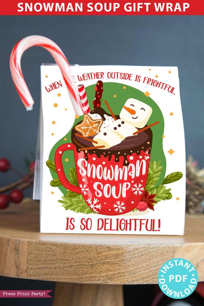 Snowman Soup Printable Gift Wraps - Press Print Party!
