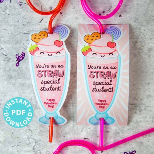 Silly Straw Valentine Cards, Ex- Straw Special Friend