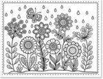 20 Coloring Pages of Flowers for Kids and Adults Free Printable