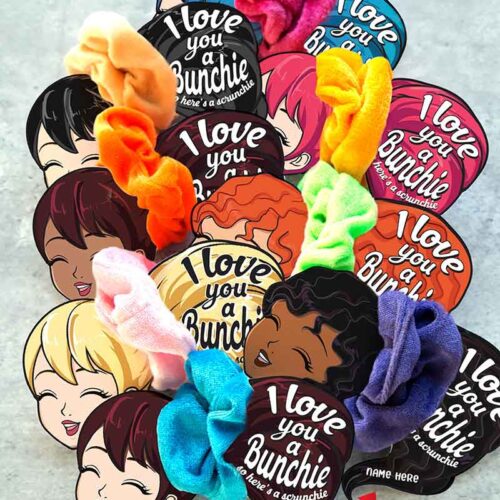 I Like You a Bunchie Scrunchies Holder Tag Printable Bundle, 8 Girls ...