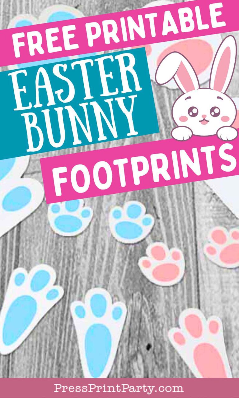 Free Printable Easter Bunny Footprints for Easter Morning
