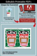 Coffee Gift Card Holder - Thanks a Latte for all You Do - Press Print ...