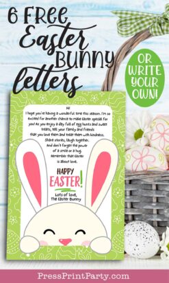 6 Adorable Easter Bunny Letters for Kids [Free Printable]