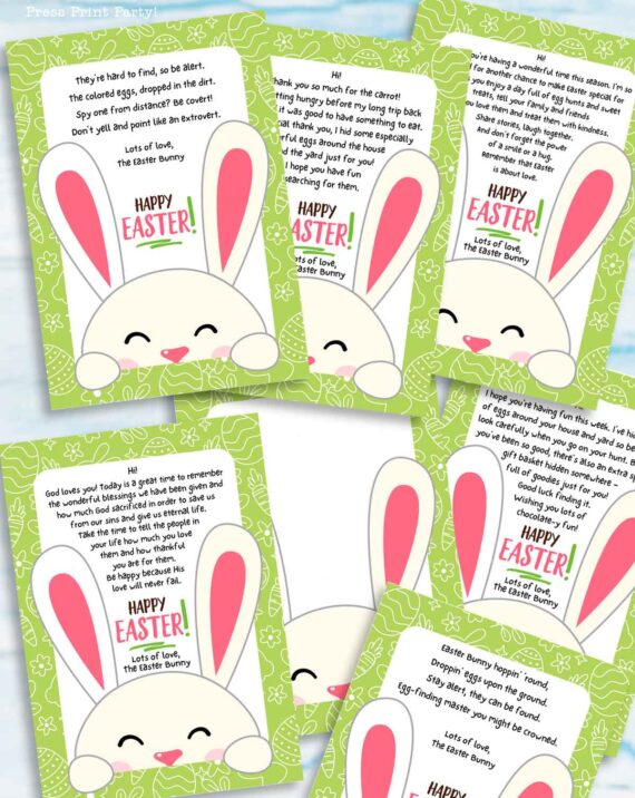 6 Adorable Easter Bunny Letters for Kids [Free Printable]