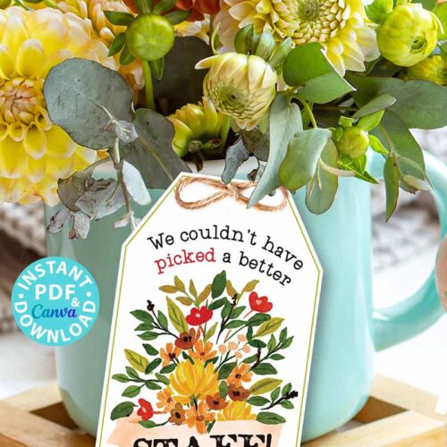 Staff Appreciation Gift Tags for Flowers, We Couldn't Have Picked a ...