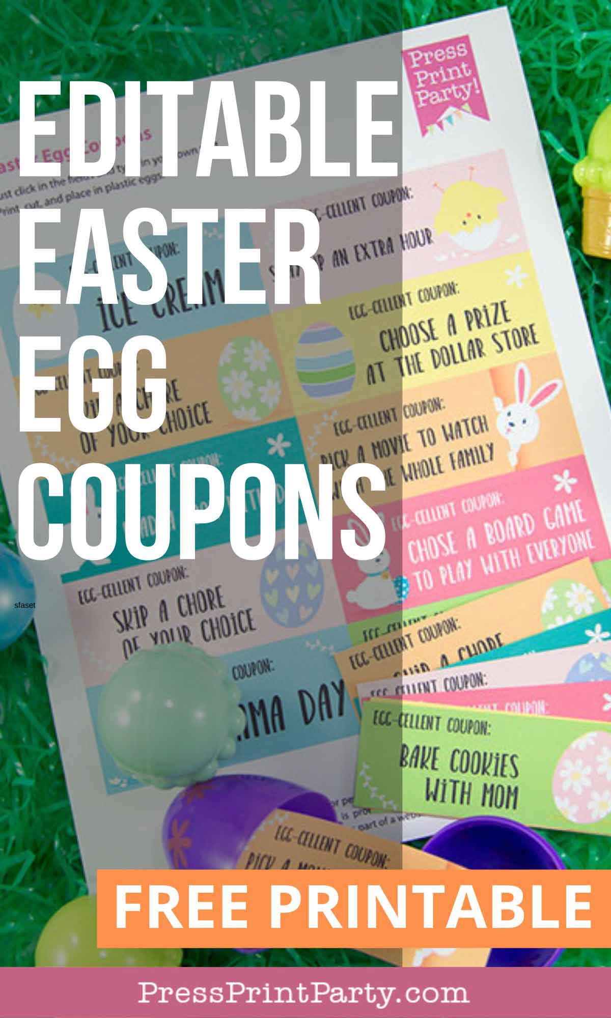 10 Easter Egg Coupons You Can Edit Yourself - Free Printable - Press ...