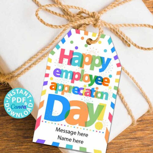 Happy Staff Appreciation Day Gift Tags - Press Print Party!