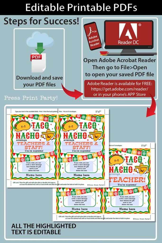 Thank You Gift Card Holder - Taco bout Nacho Average ... - Press Print ...