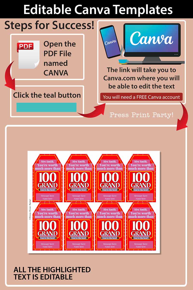 Back to School Teacher Gift Tags Printable Sweet Year