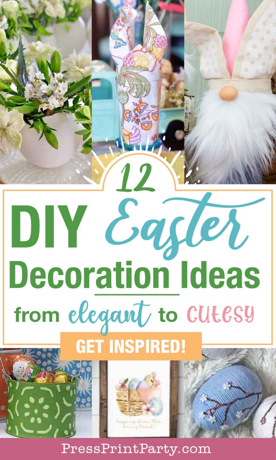 12 DIY Easter Decorating Ideas from Elegant to Cutesy