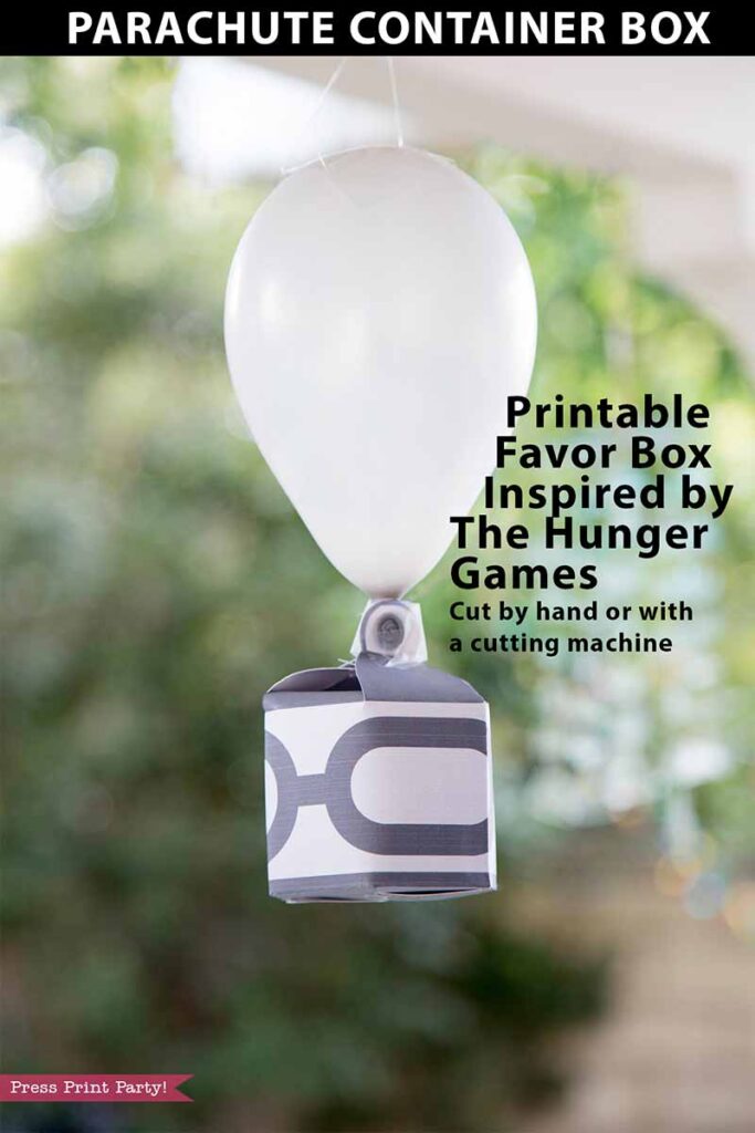 Hunger Games Parachute Container Favor Box Printable - Press Print Party!