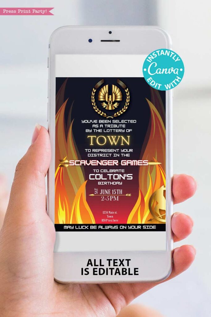 District Games Party Printables Set - Perfect for a Hunger Games Party ...