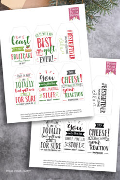 12 Free Printable Funny Christmas Tags for Spreading Festive Cheer!