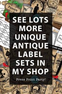 Fully Editable Vintage Apothecary Labels Printable