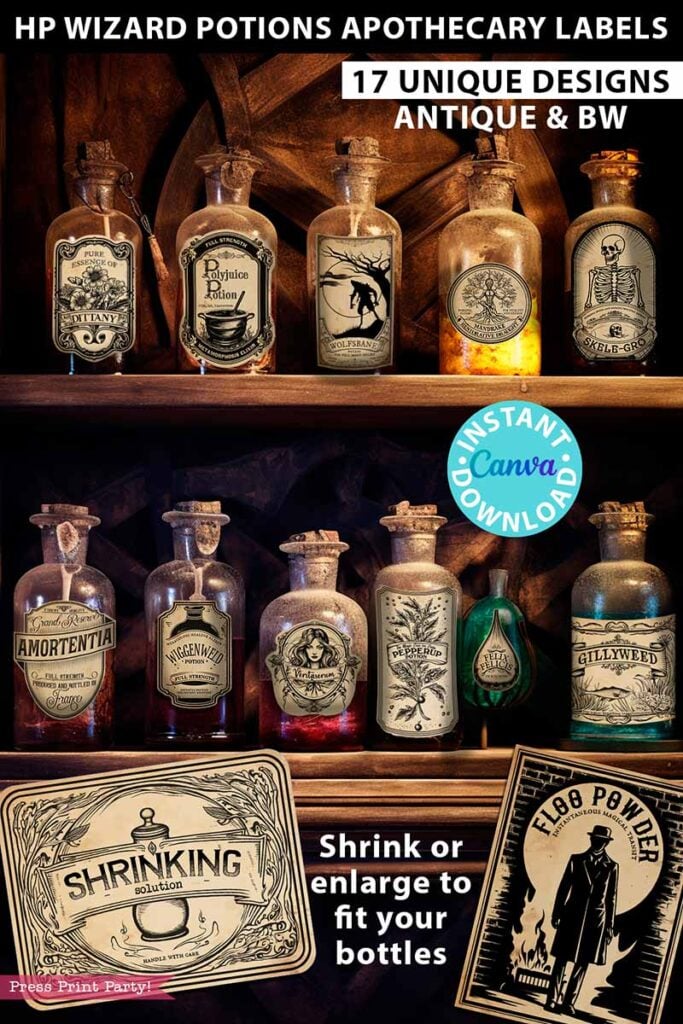Printable Harry Potter Potion Labels Just Like Hogwarts
