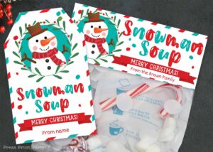 3 Adorable Snowman Soup Printables and Recipe for Easy Gifts - Press ...