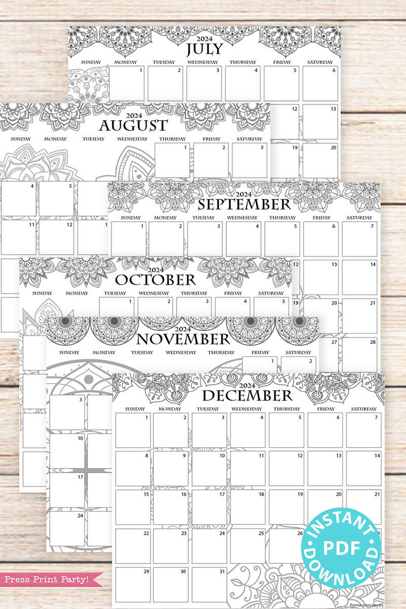 Free Printable 2024 Calendar for Bullet Journal and More