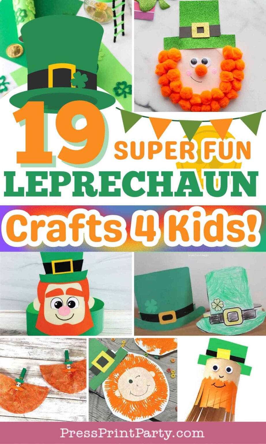 19 Cute Leprechaun Crafts for Kids on St. Patrick's Day