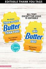 Butterfinger Candy Bar Thank You Printable Gift Tag - Press Print Party!