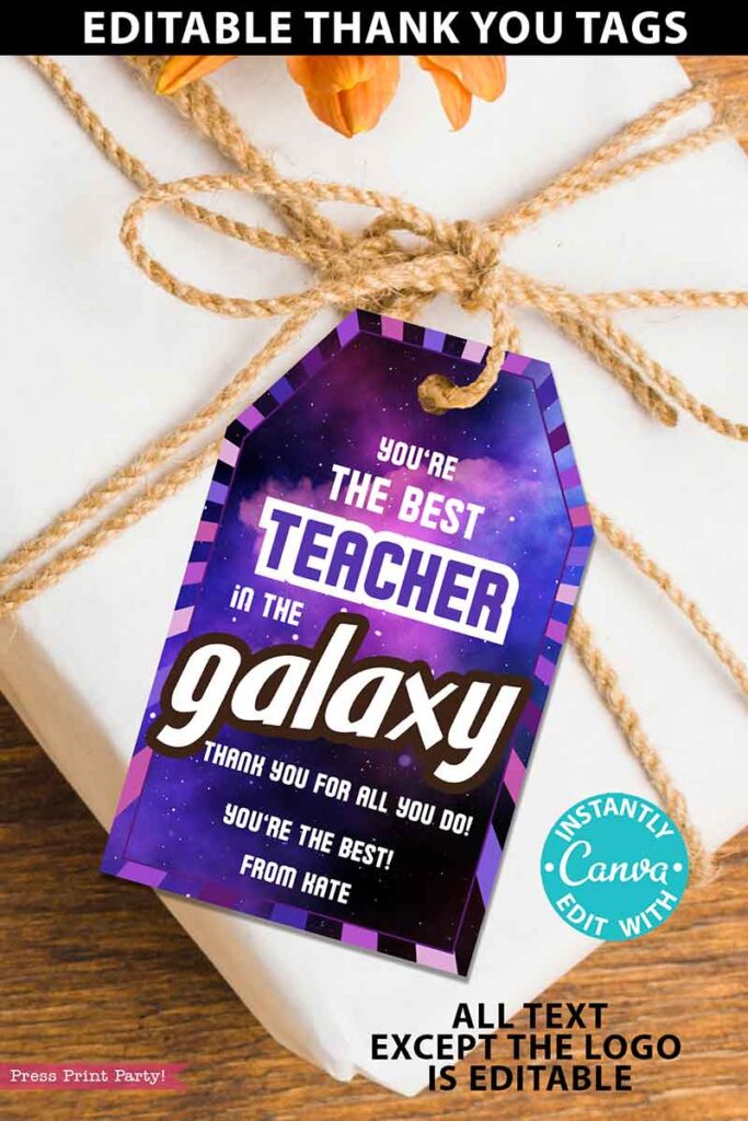 Milky Way Gift Thank You Tag Printable - Press Print Party!