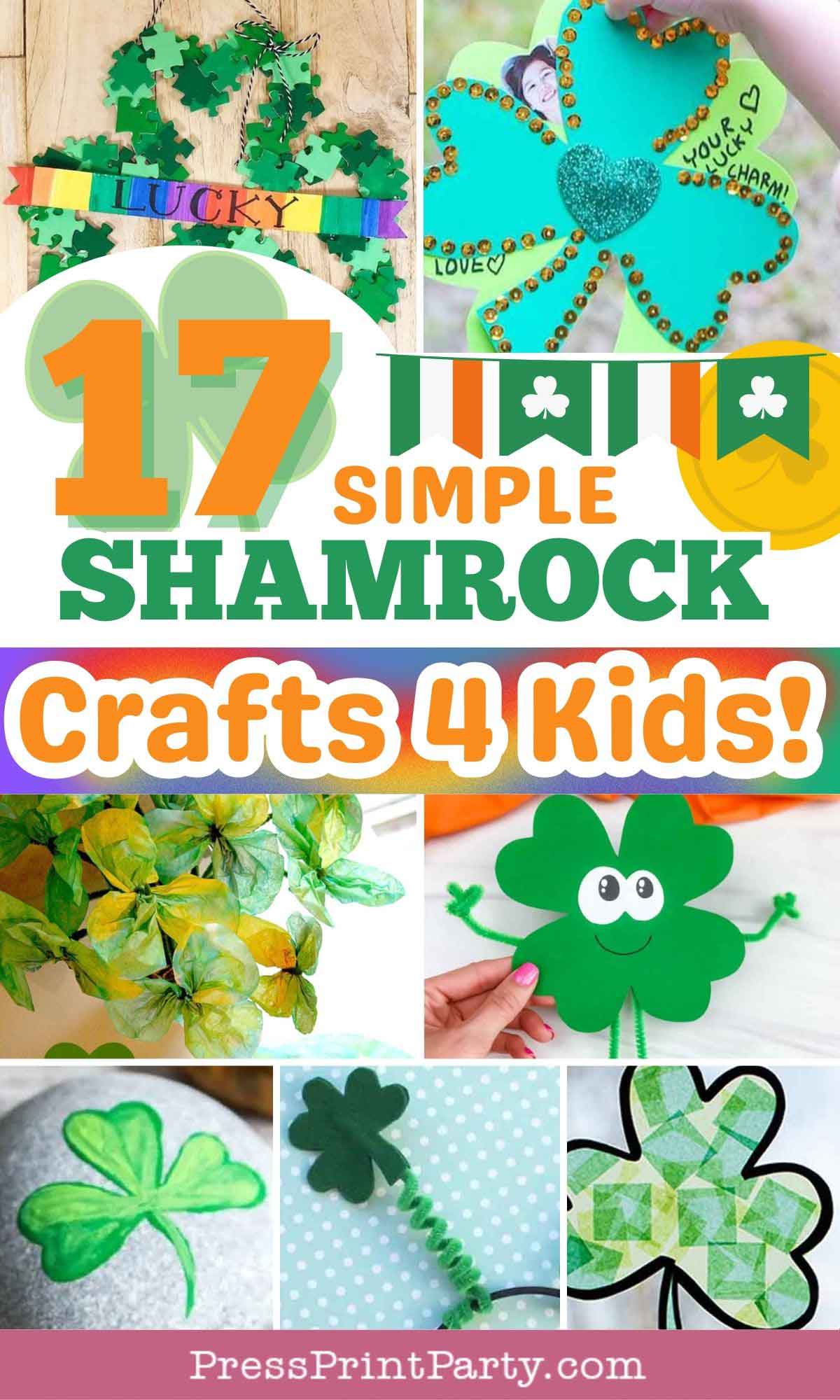 17 Lucky Shamrock Crafts for Kids on St. Patrick's Day