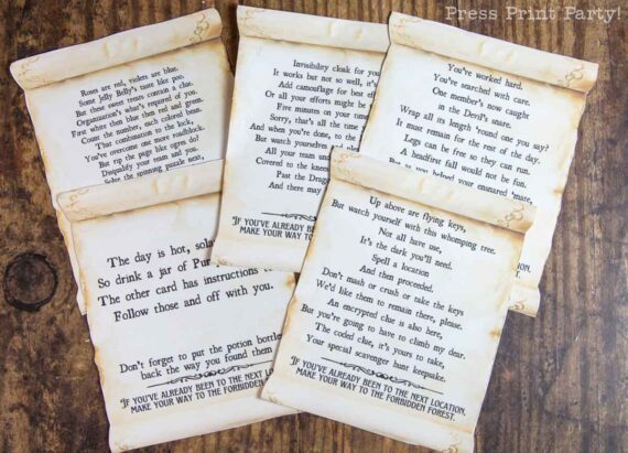 Epic Harry Potter Scavenger Hunt and Party Games