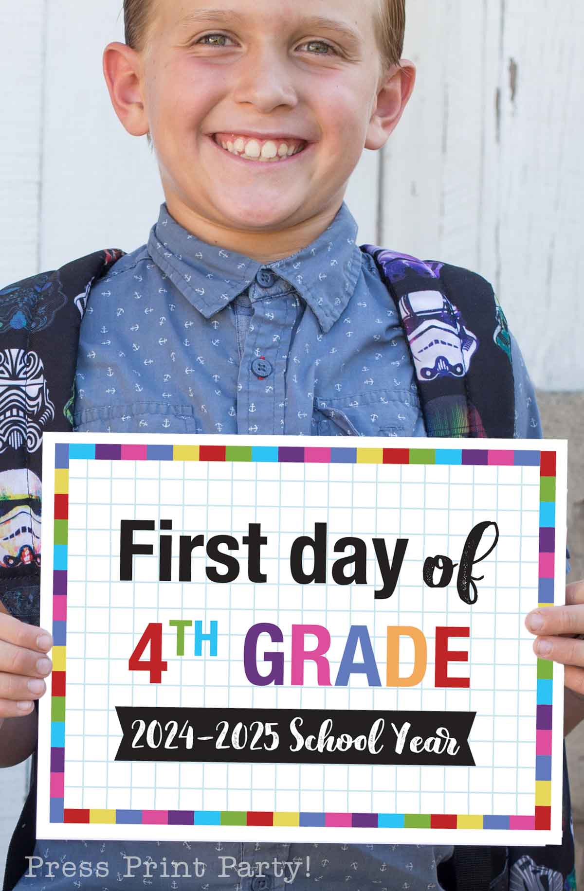 Free First Day of School Printable Signs (2024-2025 School Year)
