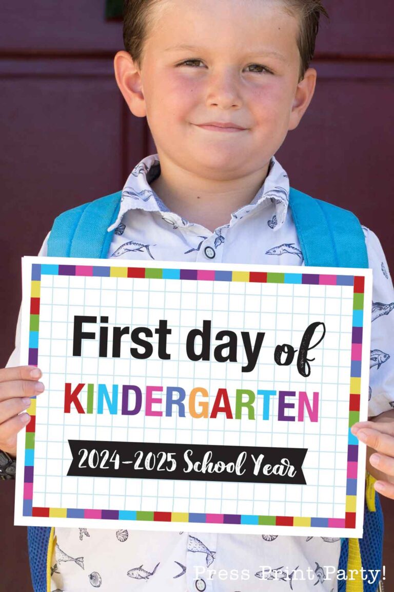 Free First Day of School Printable Signs (2025-2026 School Year)