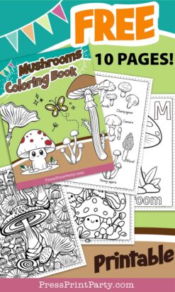 Get Inspired by Nature With This Mushrooms Coloring Book