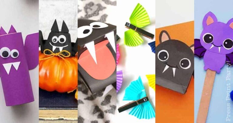 25 Fang-tastic Halloween Bat Crafts Kids will go Batty For