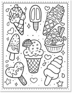 10 Free Ice Cream Coloring Pages for Summer Fun