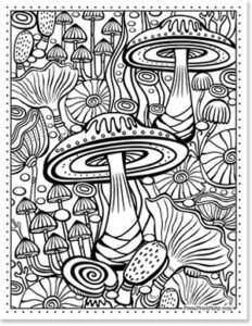 Get Inspired by Nature With This Mushrooms Coloring Book