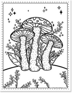 Get Inspired by Nature With This Mushrooms Coloring Book