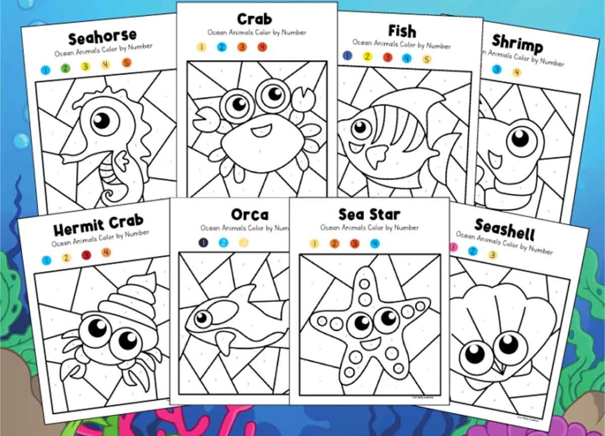 15 Cute Sets of FREE Summer Coloring Pages for Kids