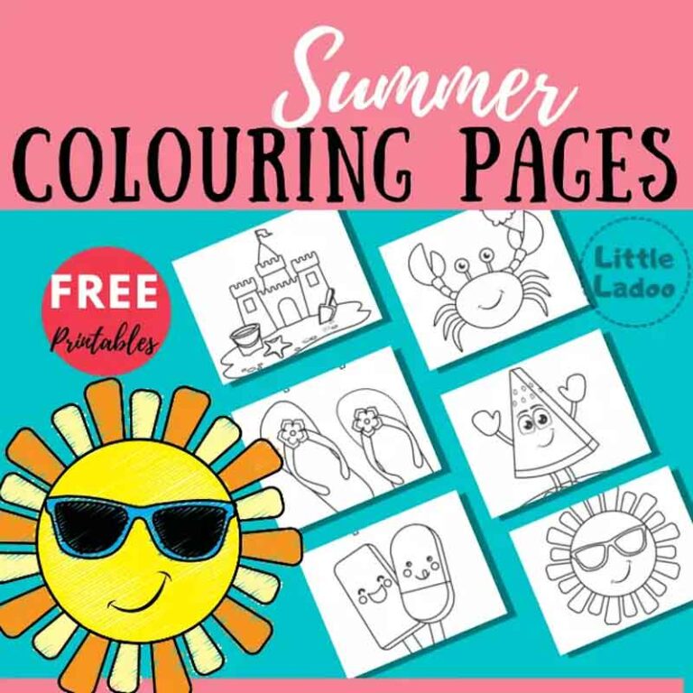 15 Cute Sets of FREE Summer Coloring Pages for Kids