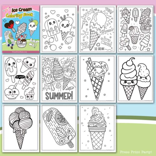 10 Free Ice Cream Coloring Pages for Summer Fun
