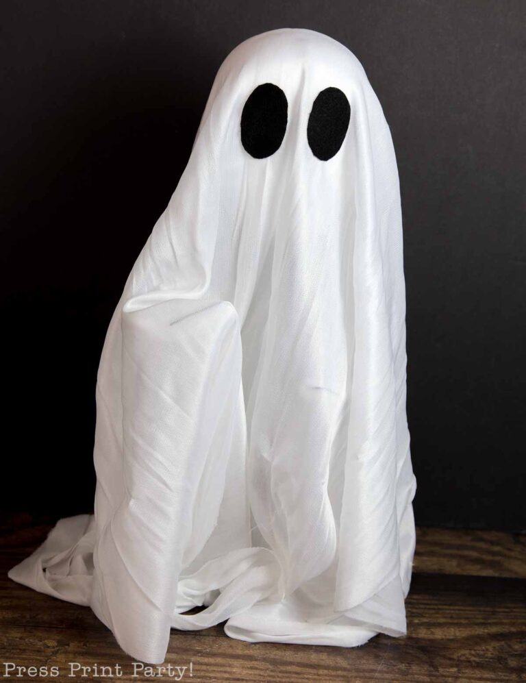 Cute Halloween Ghost Craft with Dollar Tree Supplies