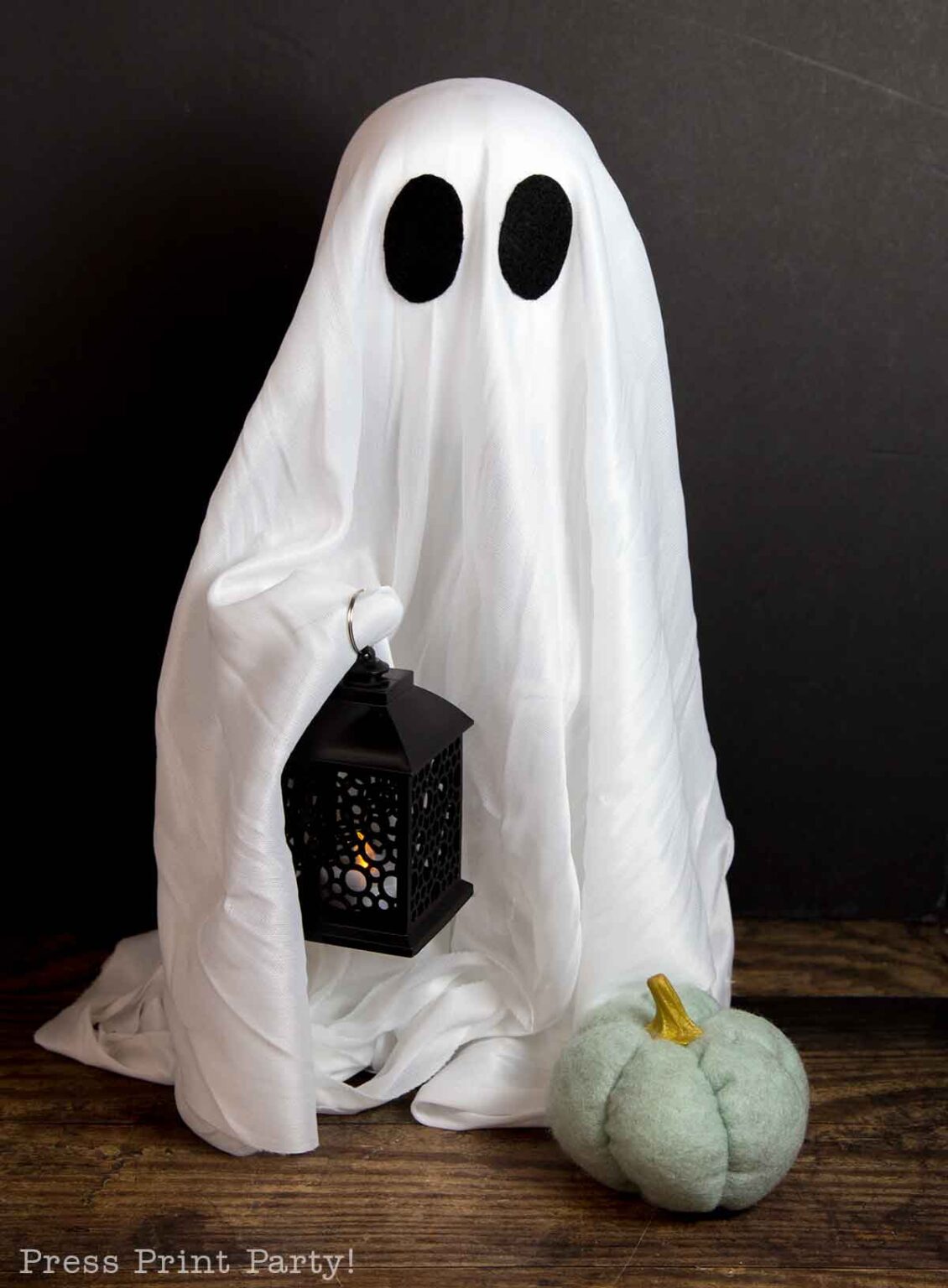 Cute Halloween Ghost Craft with Dollar Tree Supplies