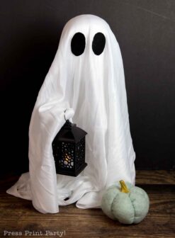 Cute Halloween Ghost Craft with Dollar Tree Supplies