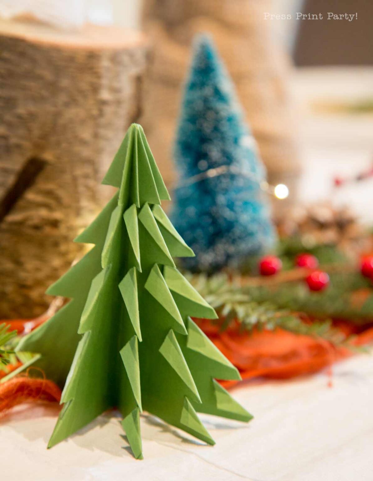 How to Make a Folded Paper Christmas Tree Origami