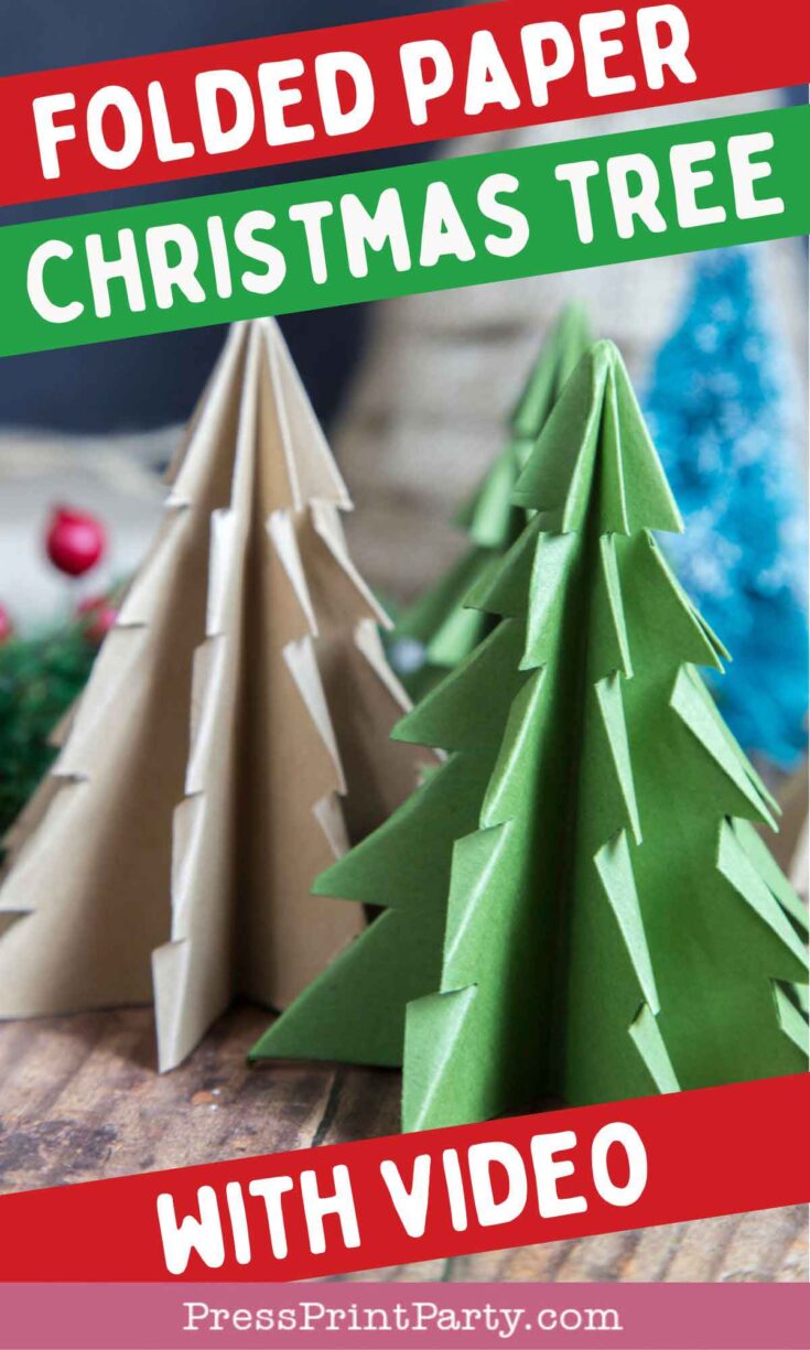 How to Make a Folded Paper Christmas Tree Origami