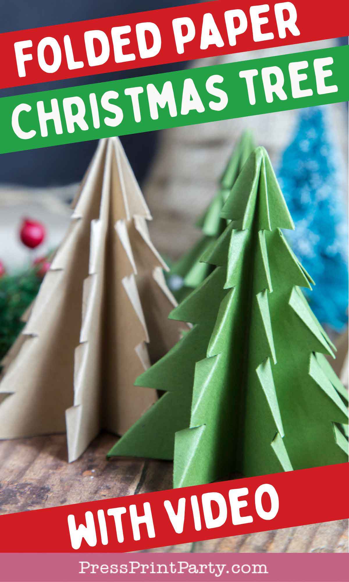 How to Make a Folded Paper Christmas Tree Origami