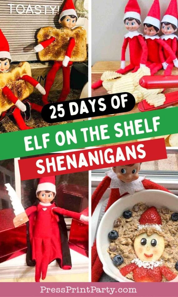 25 Days of Elf on the Shelf Shenanigans