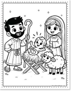10 Beautiful Christian Christmas Coloring Pages for Kids